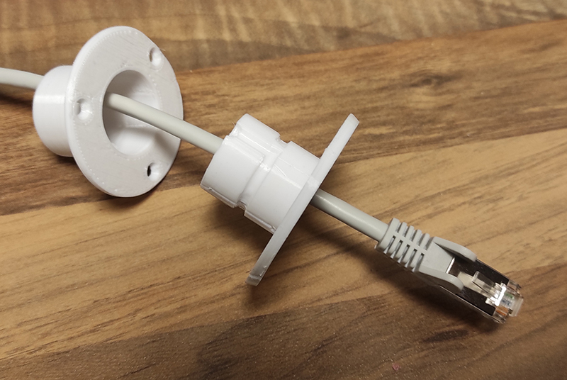 Wall- and ceiling cable outlets/ passthrough - reUseable by ...