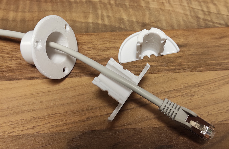 Wall- and ceiling cable outlets/ passthrough - reUseable by ...