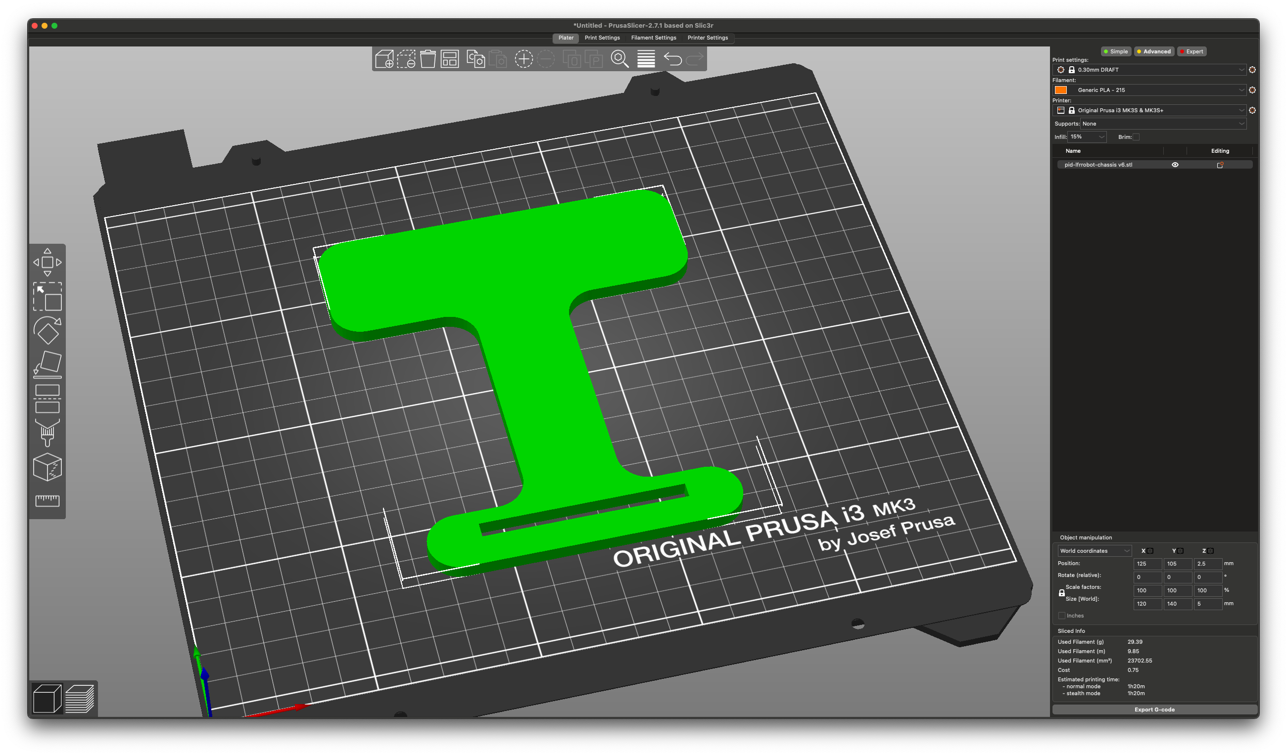 PID Line Follower Robot Chassis por Dash Daring | Descargar modelo STL ...