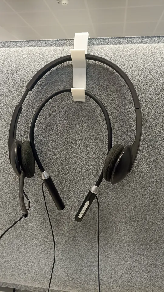 Headphone holder for office divider by Cnc .model | Download free STL ...