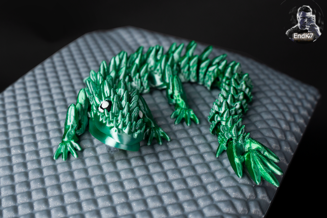 Spiky Mountain Dragon - Articulated - Print in Place - No Supports ...