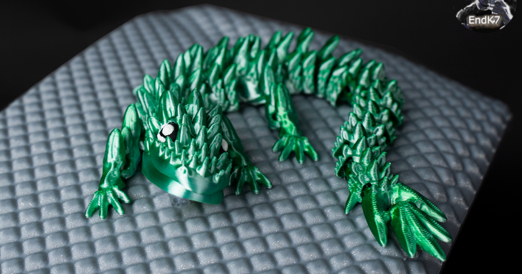 Spiky Mountain Dragon - Articulated - Print in Place - No Supports ...