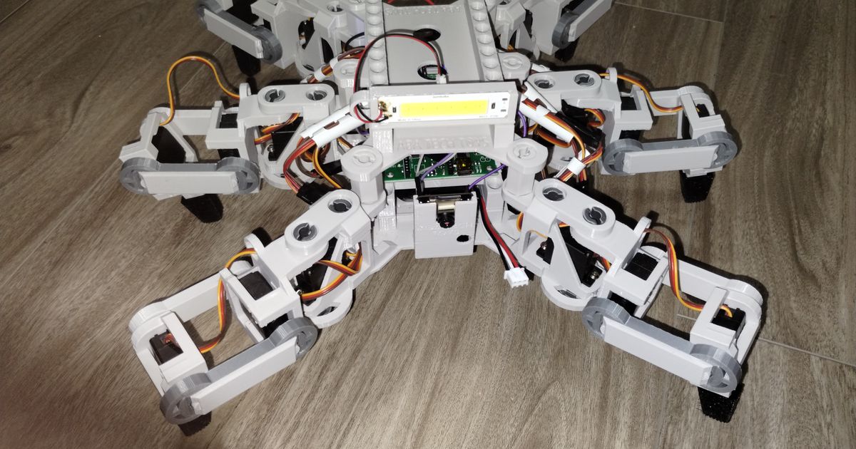 Spiderbot Open Source Fpv Hexapod Robotics Platform By Grandspacewizard Download Free Stl