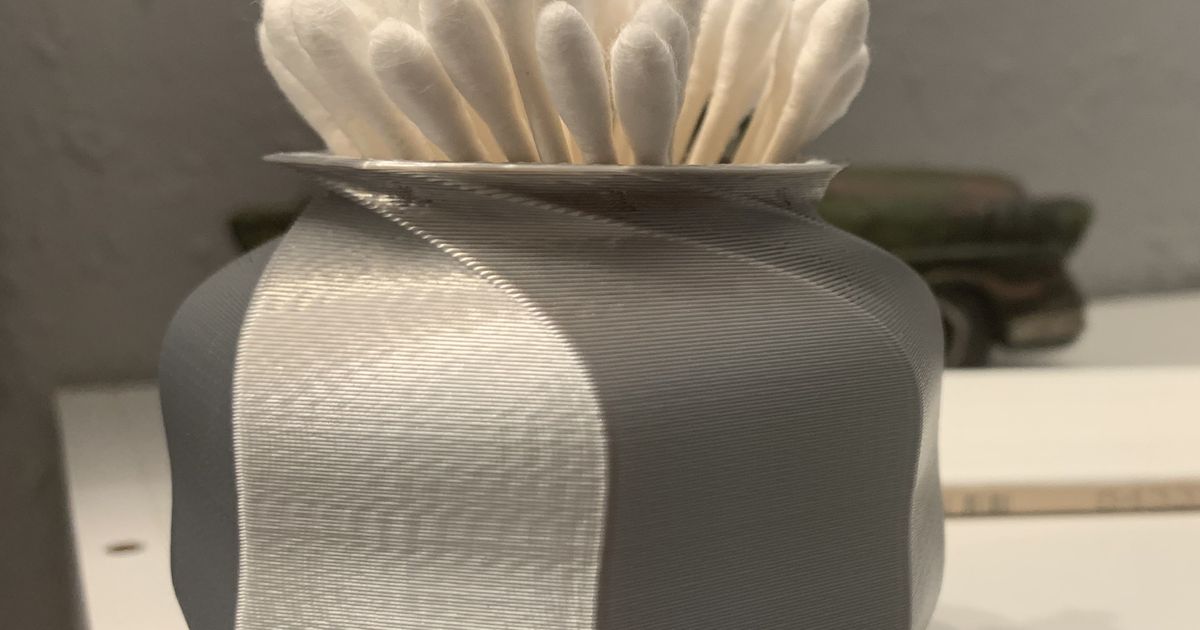 Elegant Q-tip holder by Frost | Download free STL model | Printables.com