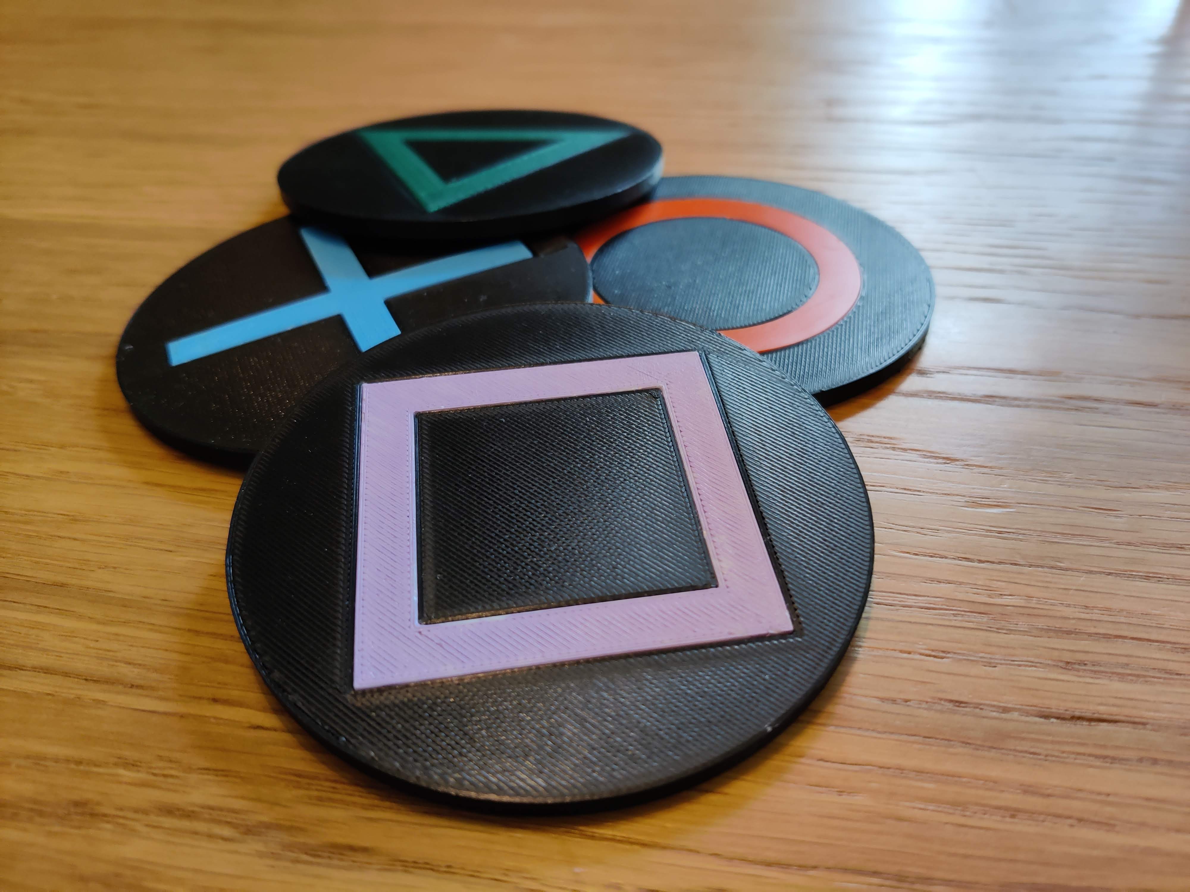 PlayStation PS4 buttons glass coasters by nours | Download free STL ...