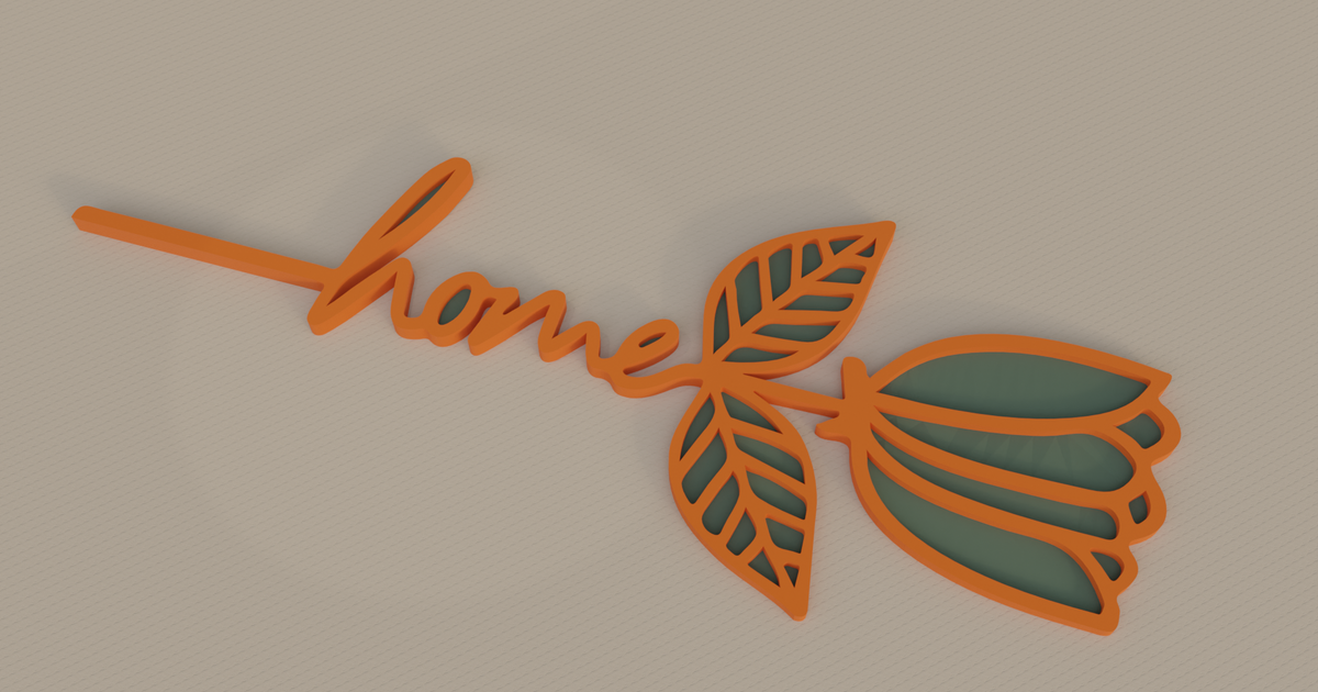 Flower Rose Word Strip by Nikunj Gohil | Download free STL model ...