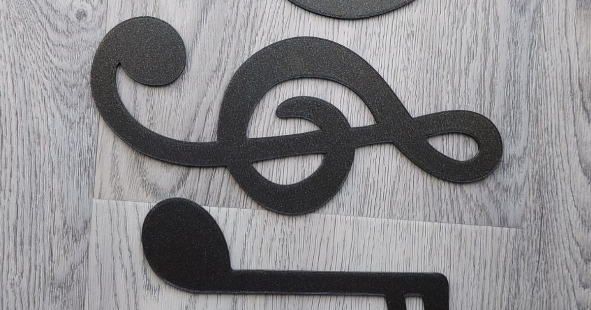 2D Music notes by Očko | Download free STL model | Printables.com