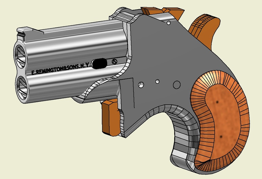 Derringer Rubber band gun by Choloseg | Download free STL model ...