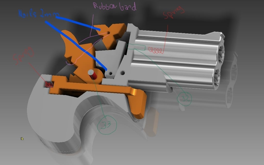 Derringer Rubber band gun by Choloseg | Download free STL model ...