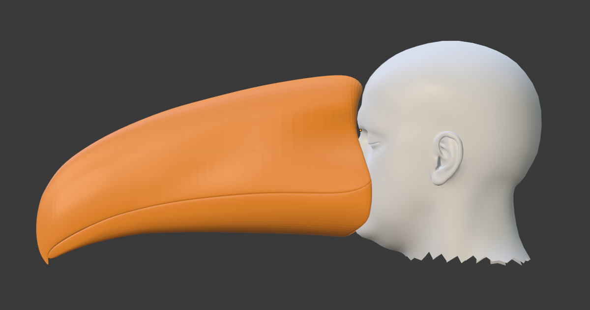 Toucan beak mask (medium) by Hoofburd | Download free STL model ...