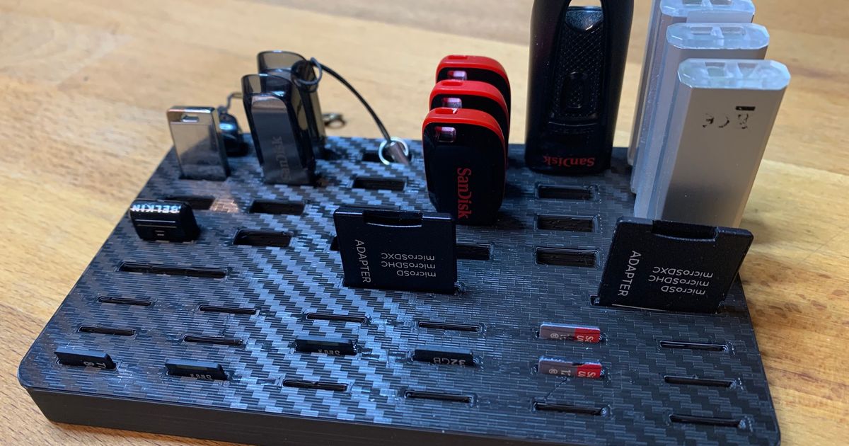 USB Stick, micro SD Card, SD Card Holder by ugx477 | Download free STL ...