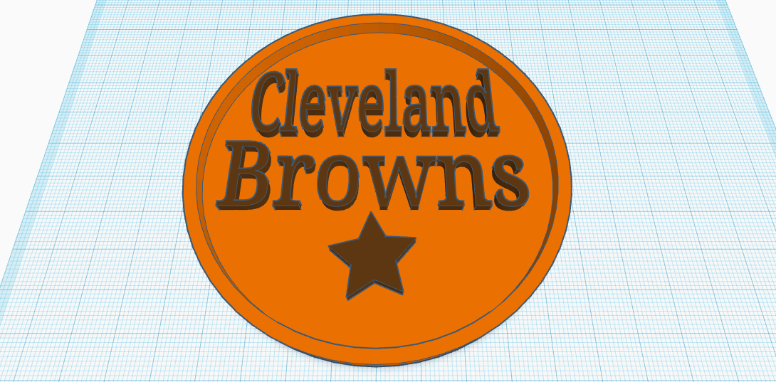 browns coaster by Eddie Hershberger | Download free STL model ...