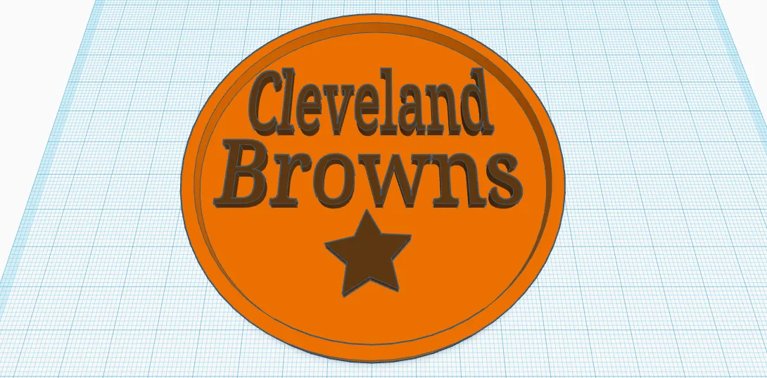 browns coaster by Eddie Hershberger | Download free STL model ...