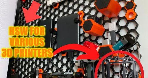 Honeycomb storage wall for various 3D printers by Dog Dude | Download ...
