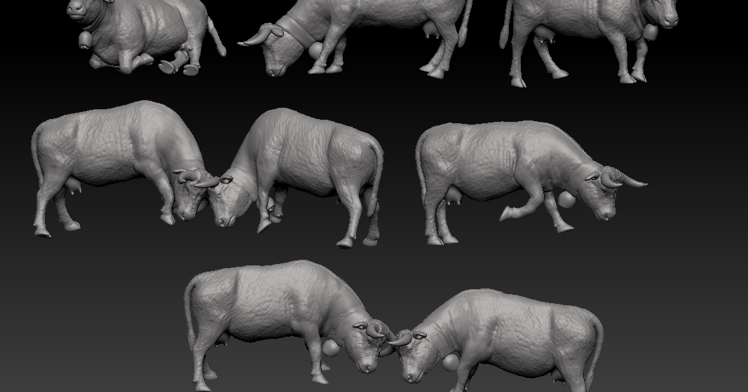 3d Hérens cow - 9 different poses by 3DVS | Printables Store