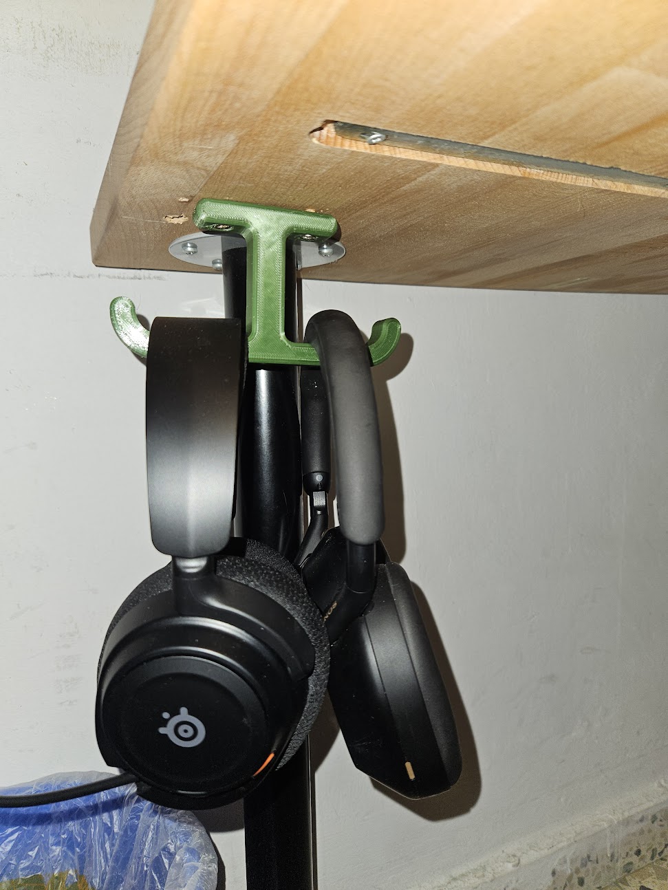 Dual Headset Hook by motig | Download free STL model | Printables.com