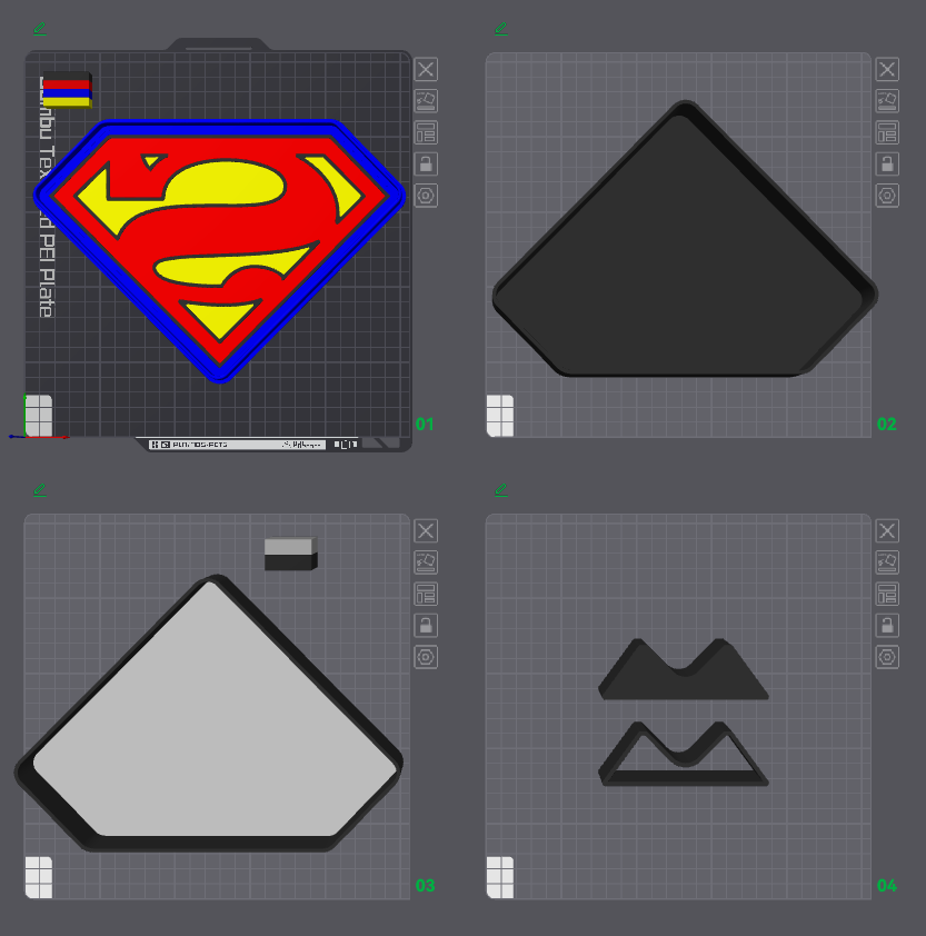 Superman Lightbox LED Lamp by braga3dprint | Printables Store