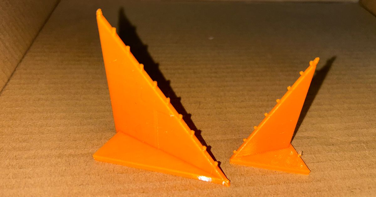 Support fins for 45° or 60° Model Rotation by DC3d | Download free STL ...