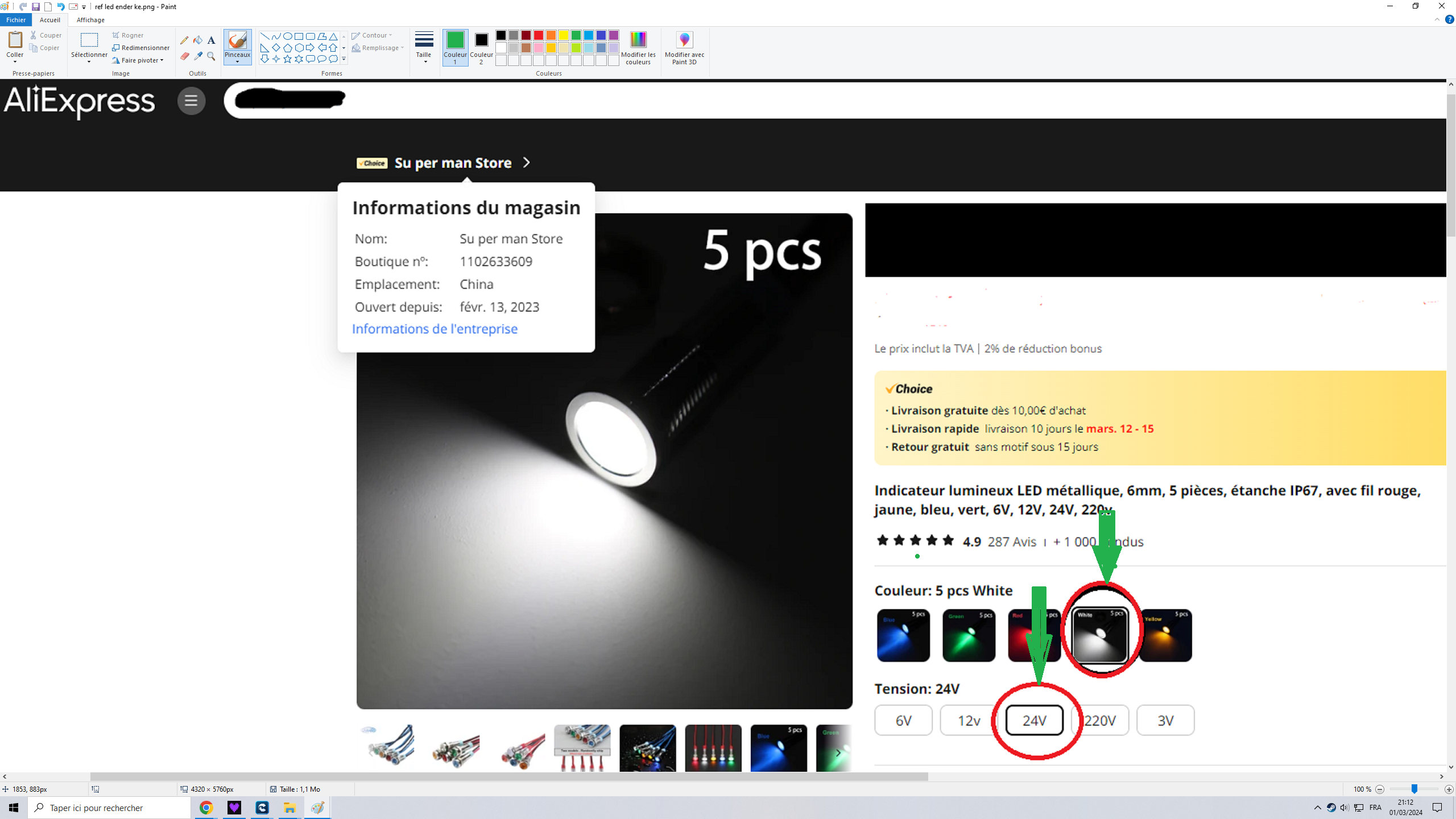 led lighting Print head ,tète d'impression ,ender3 V3 KE by NOX ...