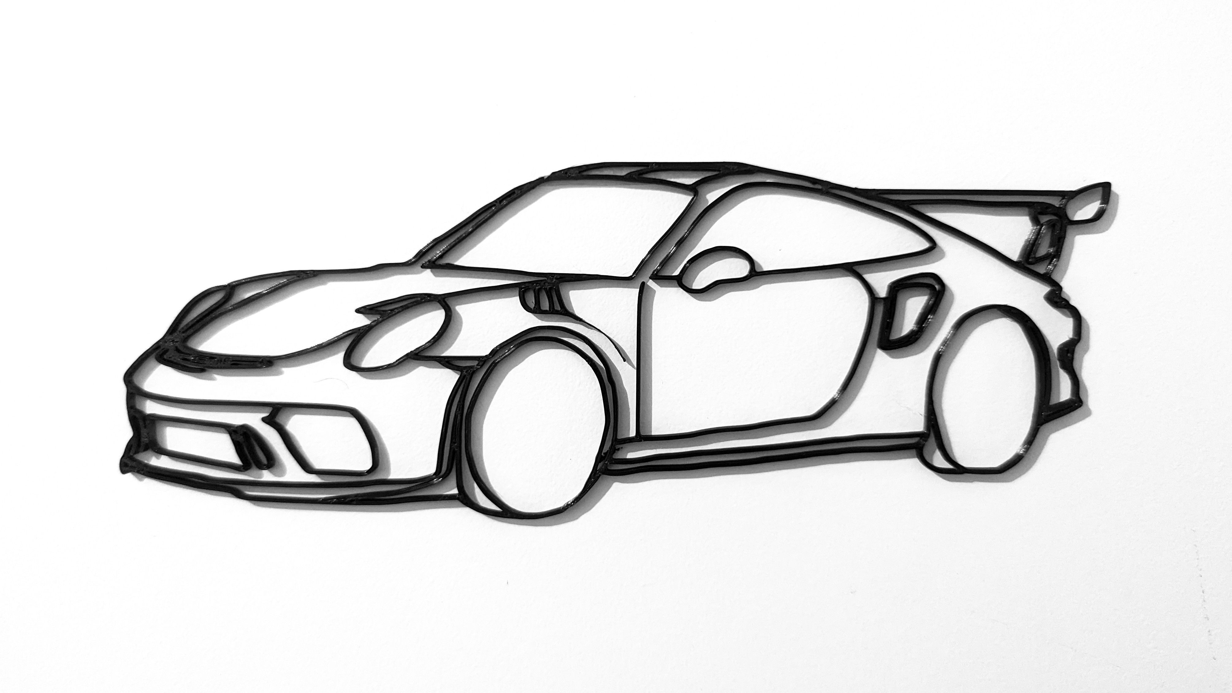 Porsche GT3RS 2D Wall Art by akamran01 | Download free STL model ...