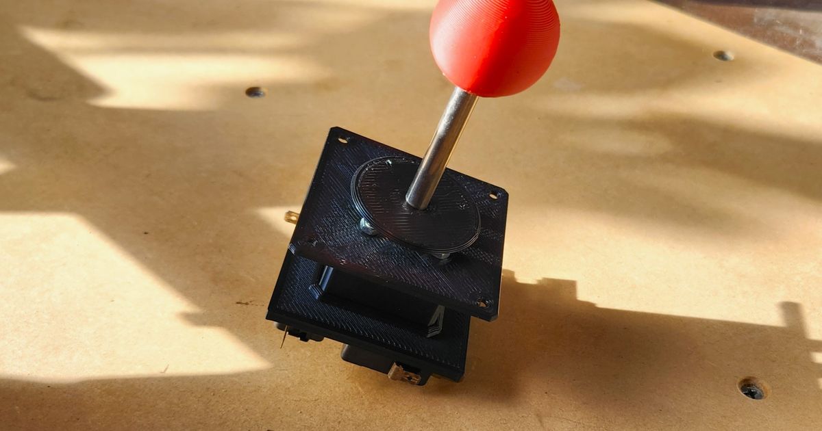 3d Printed Arcade Joystick By Tin Foil Hat Download Free Stl Model