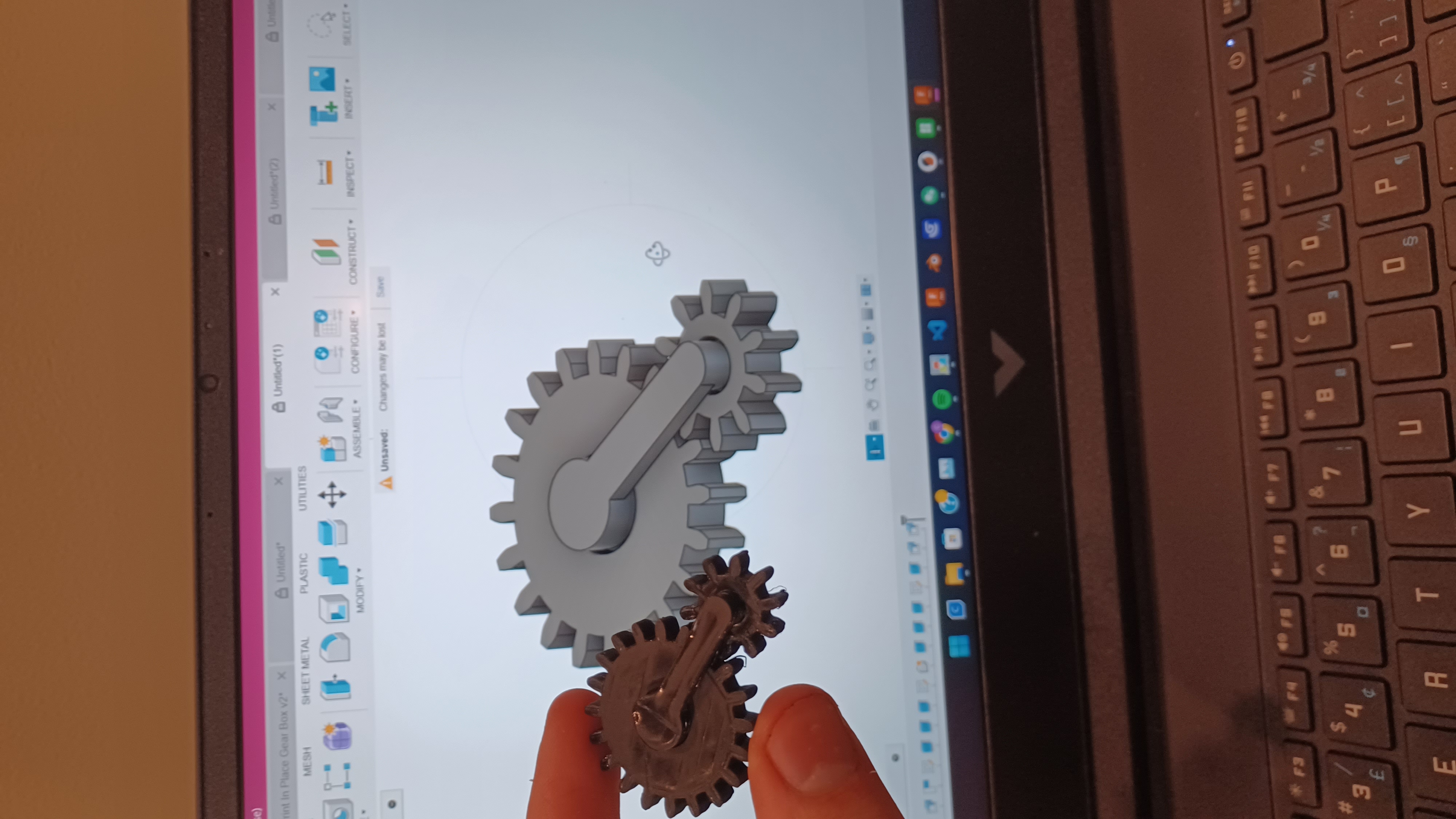 Simple Print In Place Gears by Infilament | Download free STL model ...
