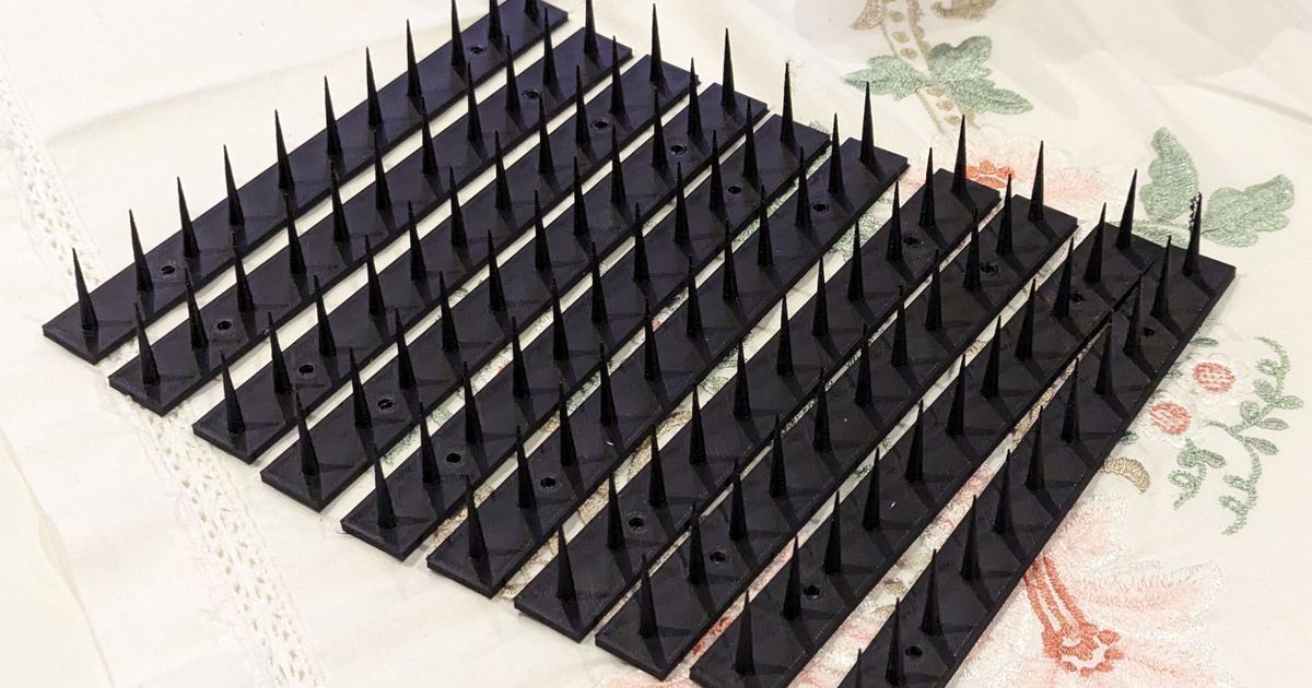 Simple bird spikes by 3dgranddad | Download free STL model | Printables.com