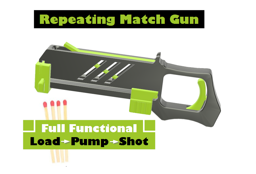 Repeating Matchstick Gun by BamBam Design | Download free STL model ...