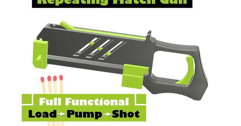 Repeating Matchstick Gun by BamBam Design | Download free STL model ...