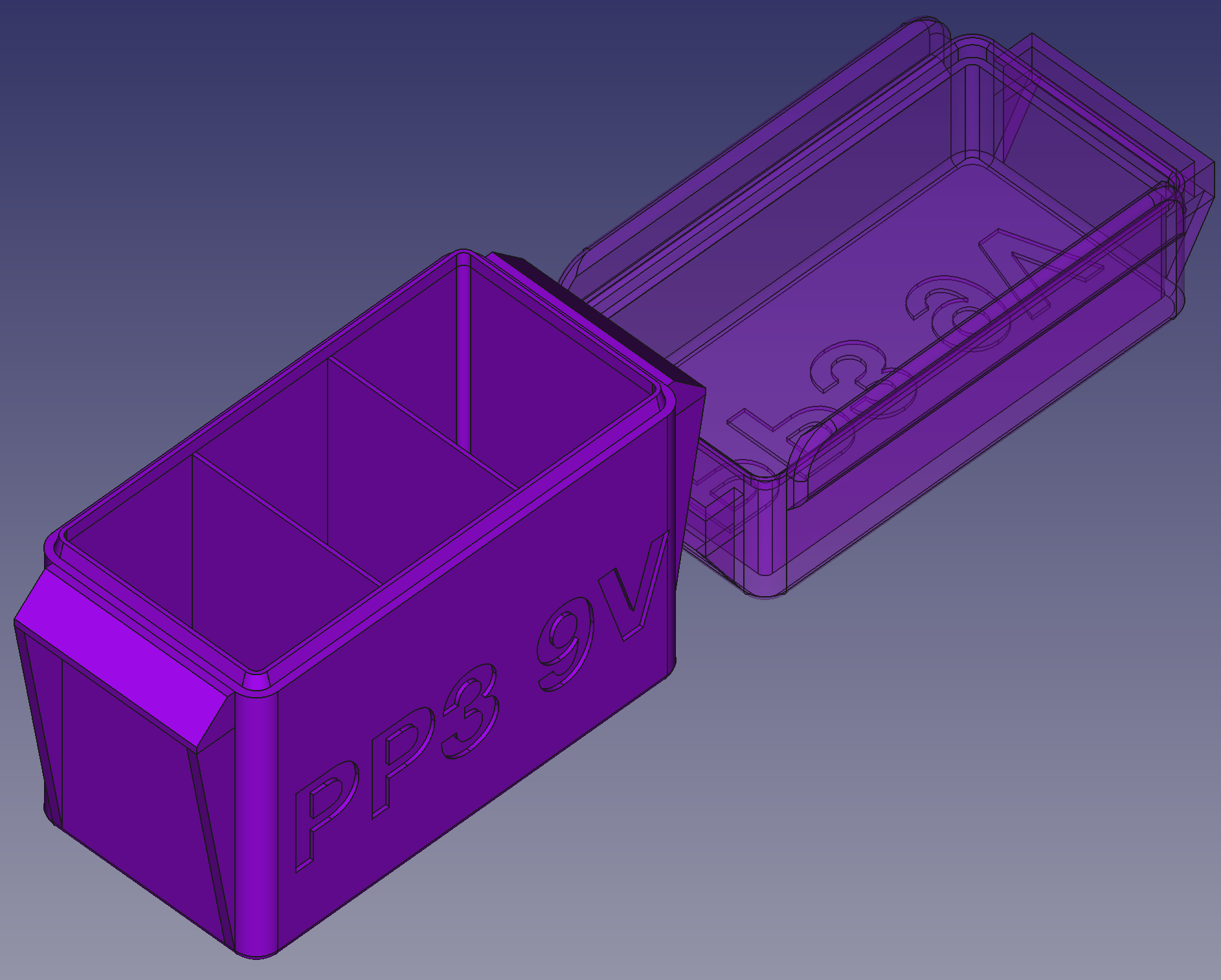 9V Battery, 1 Row, Opposing Spring Latch Battery Box by brass_ring ...