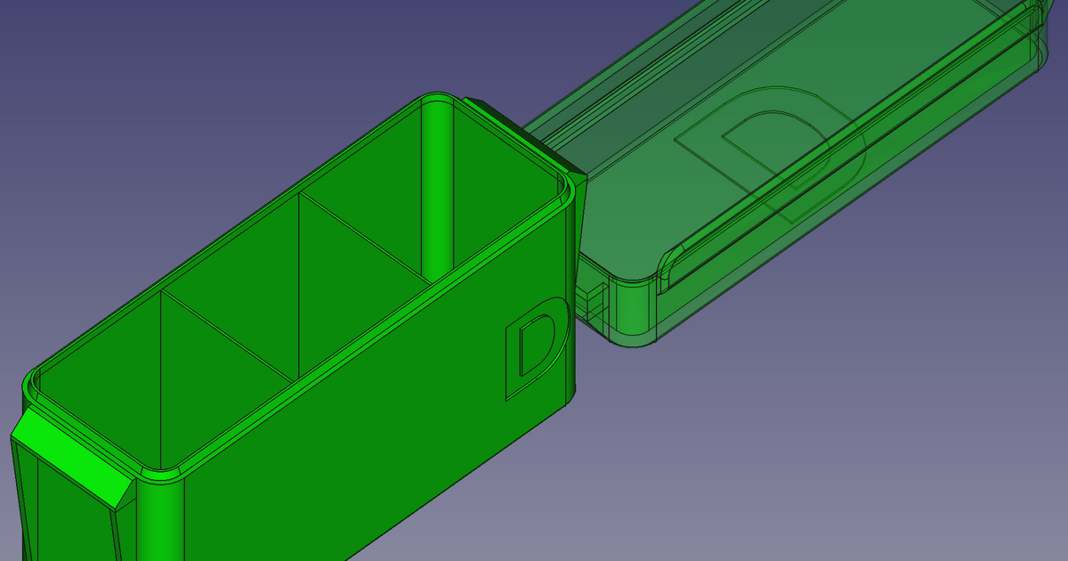 D Battery, 1 Row, Opposing Spring Latch Battery Box by brass_ring ...