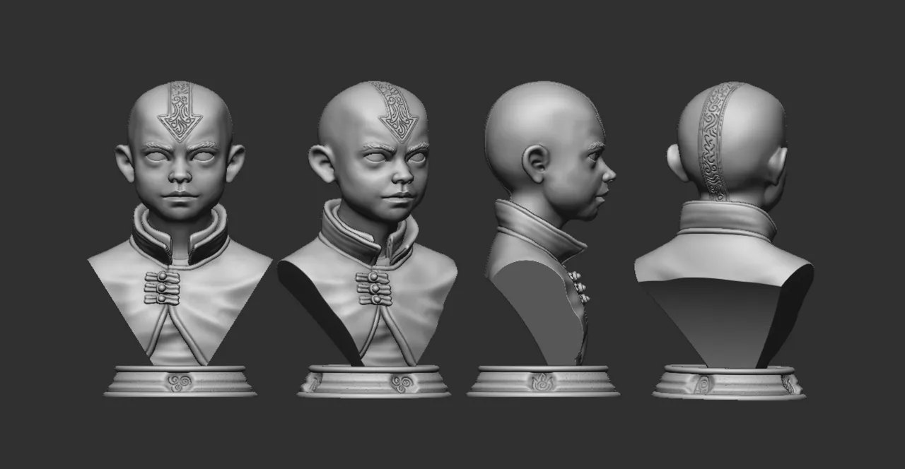 Avatar Aang bust by Wekster | Download free STL model | Printables.com