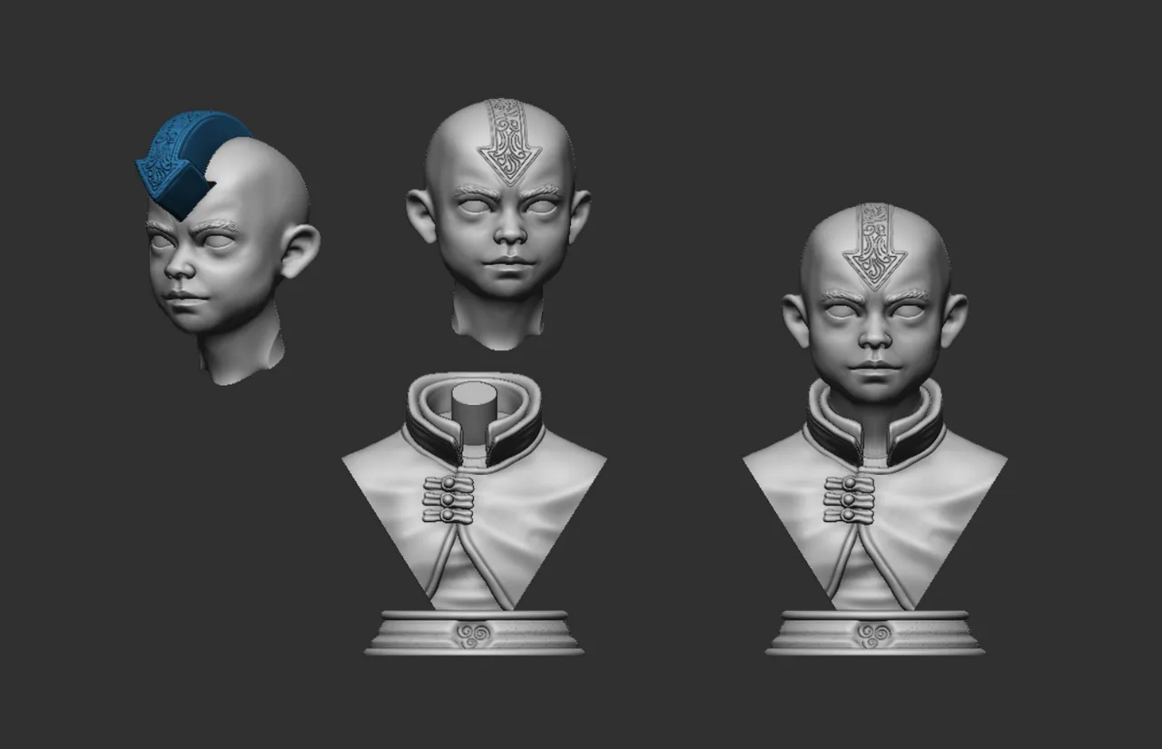 Avatar Aang bust by Wekster | Download free STL model | Printables.com