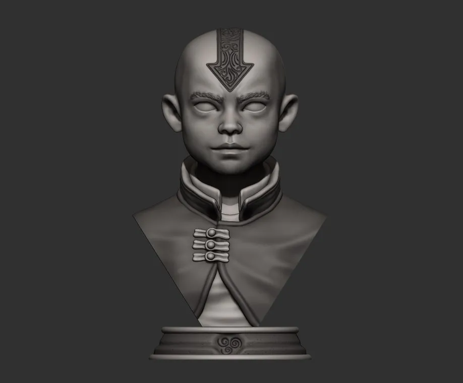 Avatar Aang bust by Wekster | Download free STL model | Printables.com