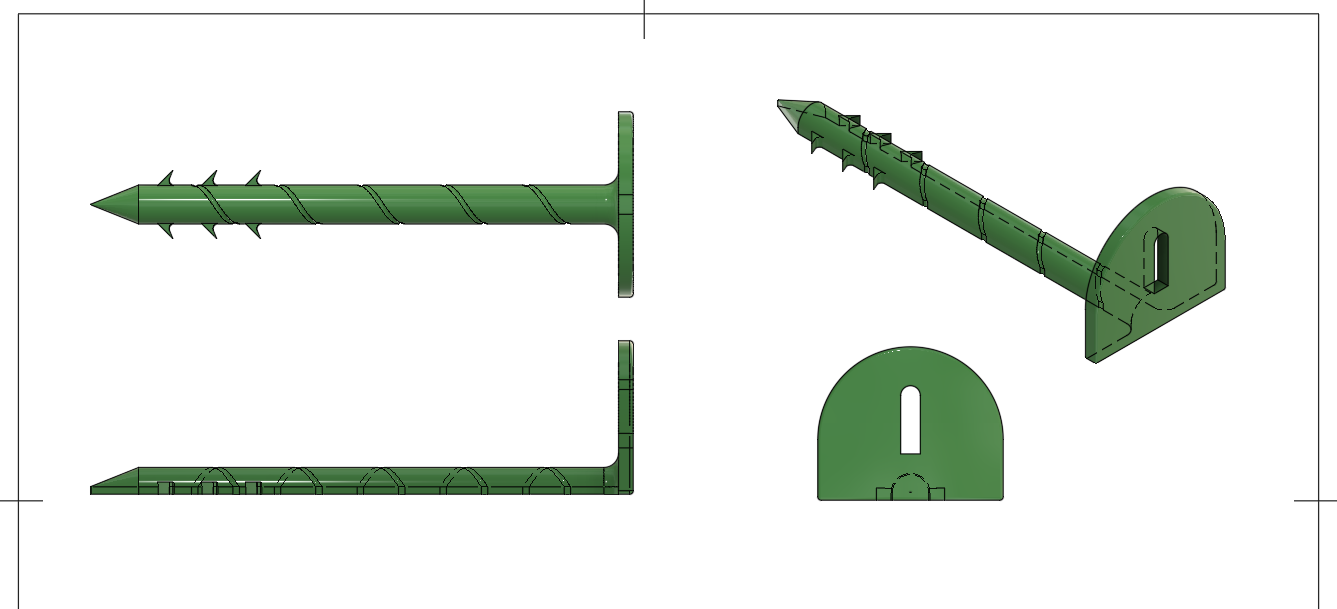 Ground garden stake (fabric/textile + stake/pin) by Viktor M ...