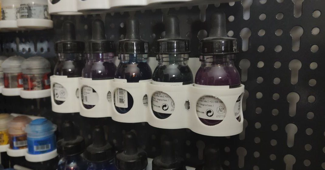 Liquitex and other Inks Holder for Leroy Merlin pegboard by myDMfactory ...