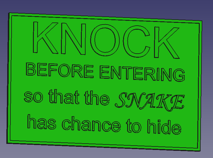 Warning sign - knock before entering - iteration2- chance by Krystian ...