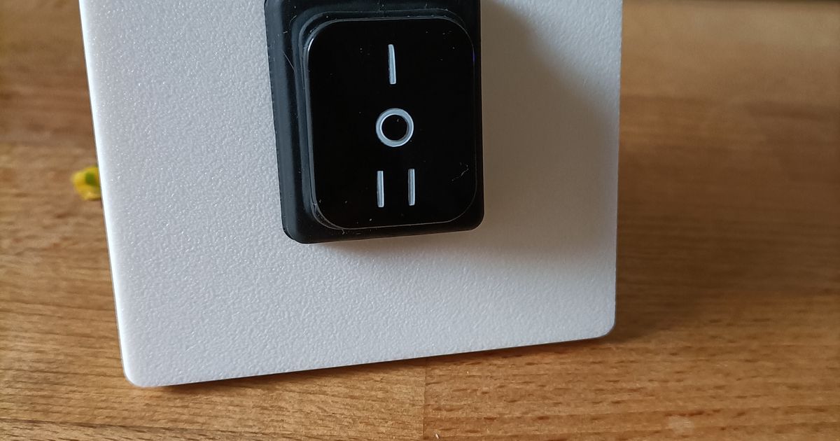 Slim Cover for Flush Mounted Box with 60 mm diameter including Hole for ...