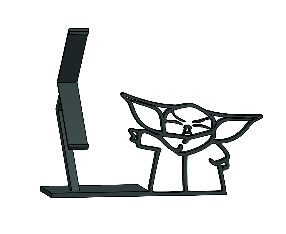 Grogu force frame for instax mini by Bgpiper | Download free STL model ...