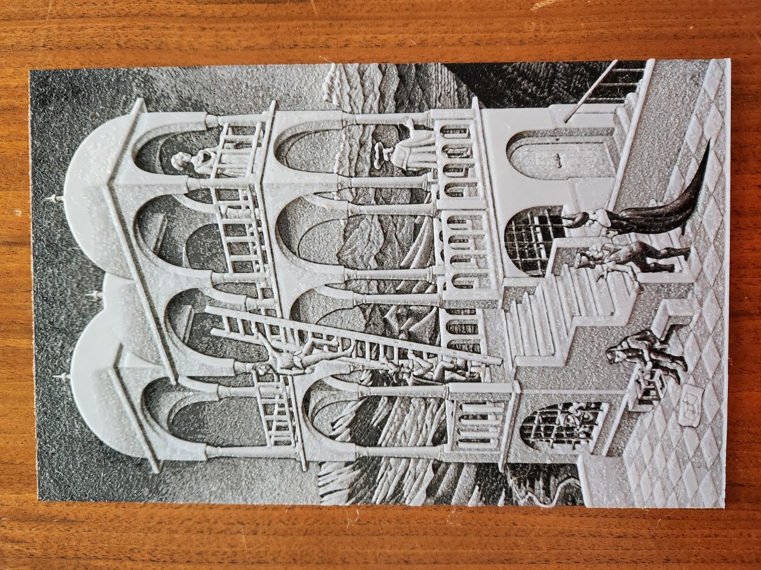 M. C. Escher's Belvedere - HueForge by Jon | Download free STL model | Printables.com
