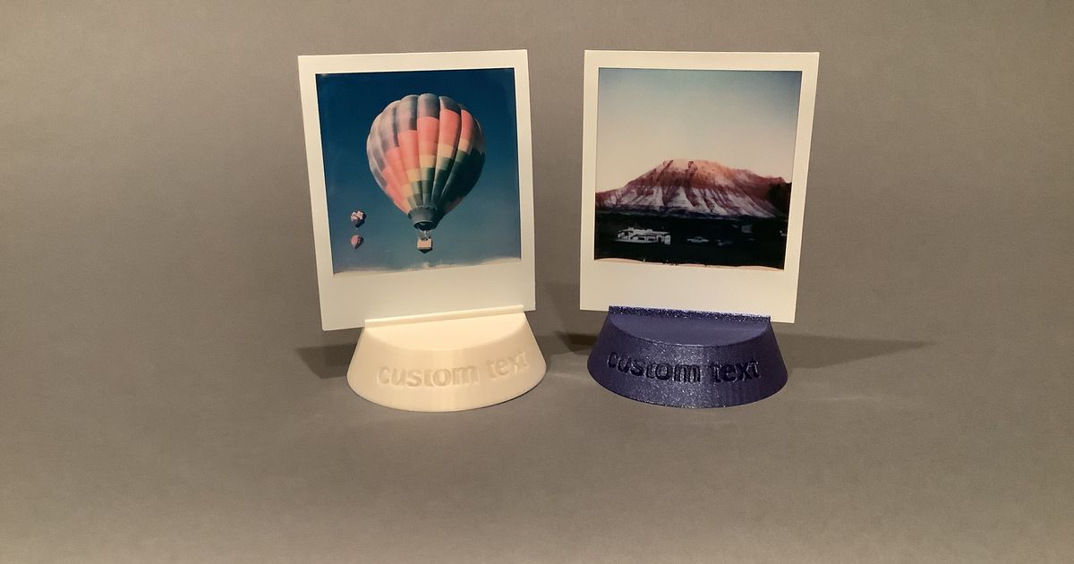 custom text picture holder by Hoani3D | Download free STL model ...