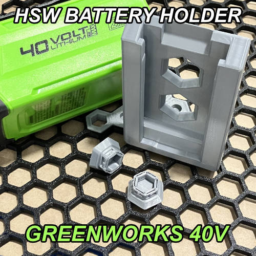 Honeycomb Storage Wall (HSW) Greenworks 40V Battery Holder von A4O Labs ...