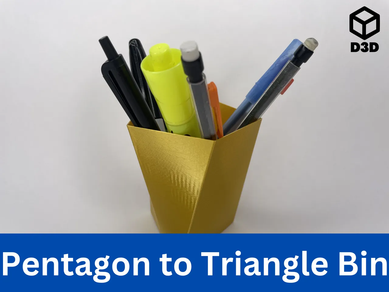 Pentagon to Triangle Bin by Devise3D | Download free STL model ...