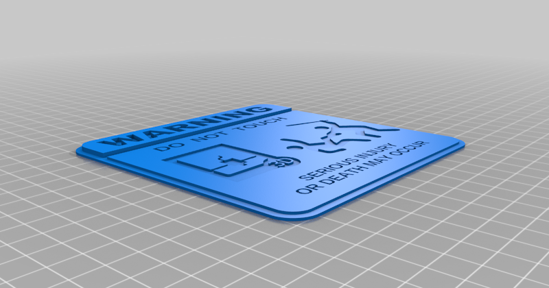 3D Printer (WARNING SIGN) por tdog00gCREATS | Descargar modelo STL ...