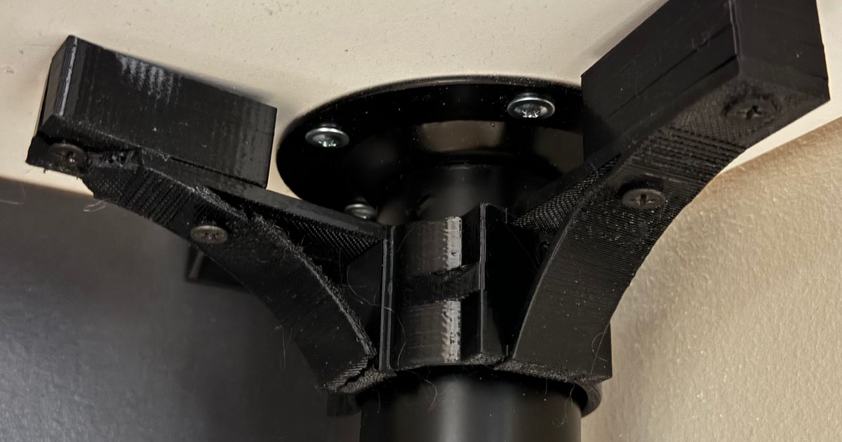 Brace for round table leg (50mm dia) by MZA | Download free STL model ...