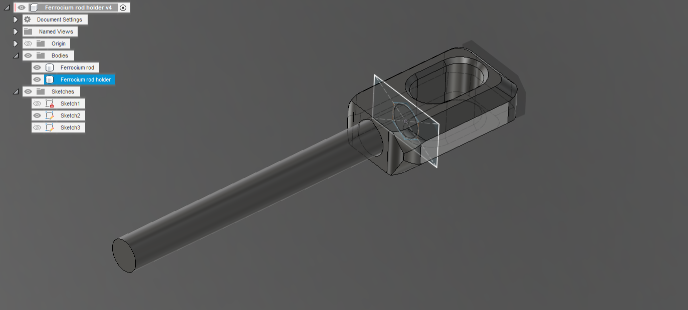 Ferrocium (ferro) rod holder by Public_username | Download free STL ...