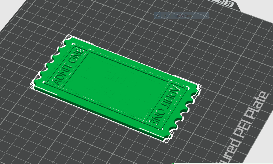 ticket por F.Hemby | Descargar modelo STL gratuito | Printables.com