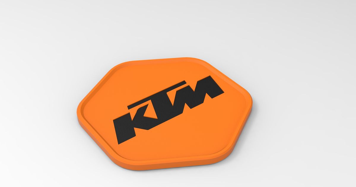 KTM Drink Coaster by Ken226 | Download free STL model | Printables.com