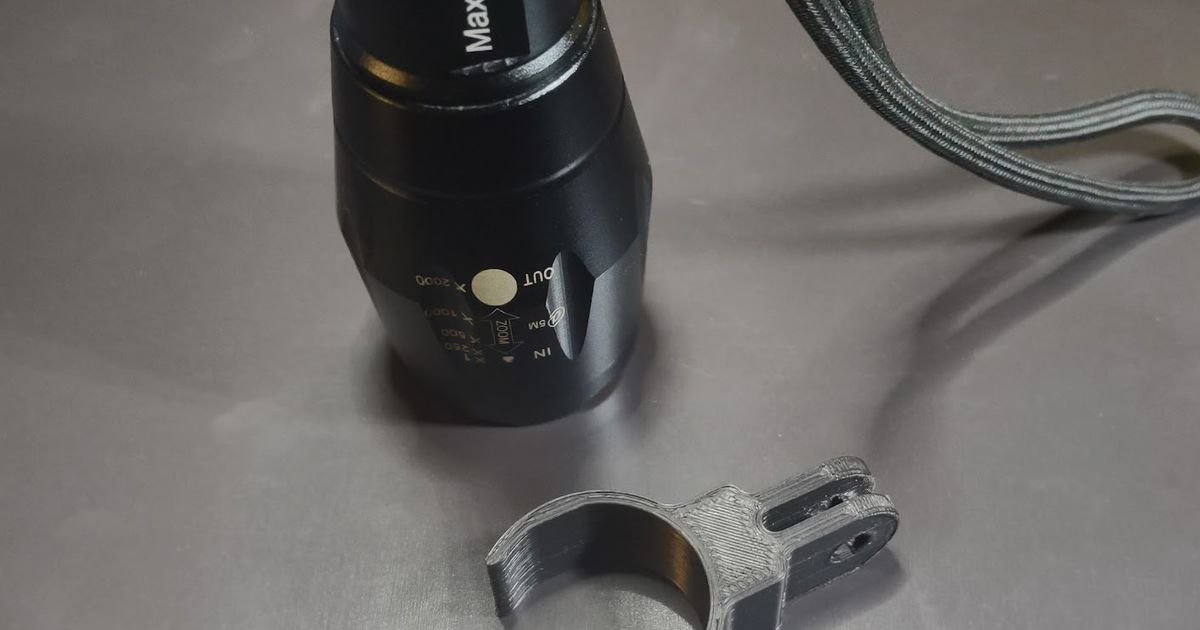 GoPro Flashlight Mount by JPM Designs | Download free STL model ...