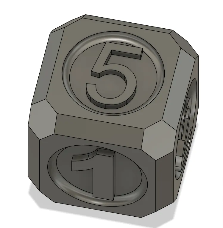 Six sided dice by Lasse Hardö | Download free STL model | Printables.com